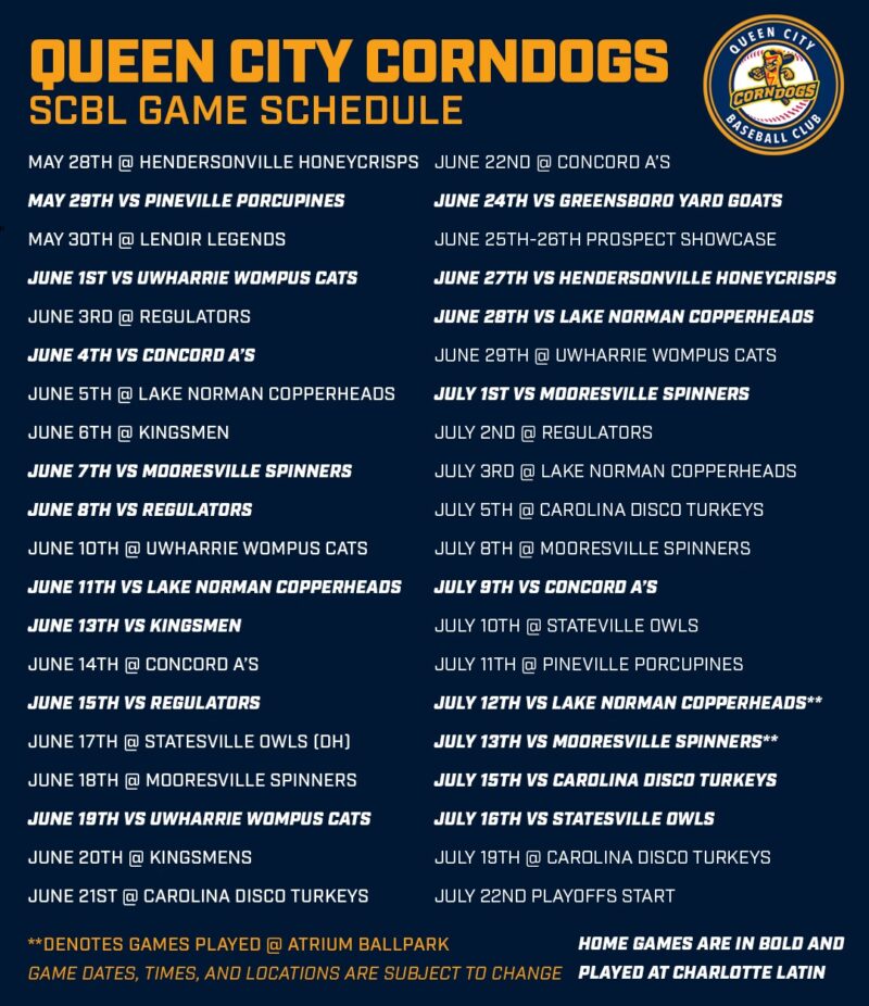 SCBL Roster & Schedule - Queen City Baseball Club